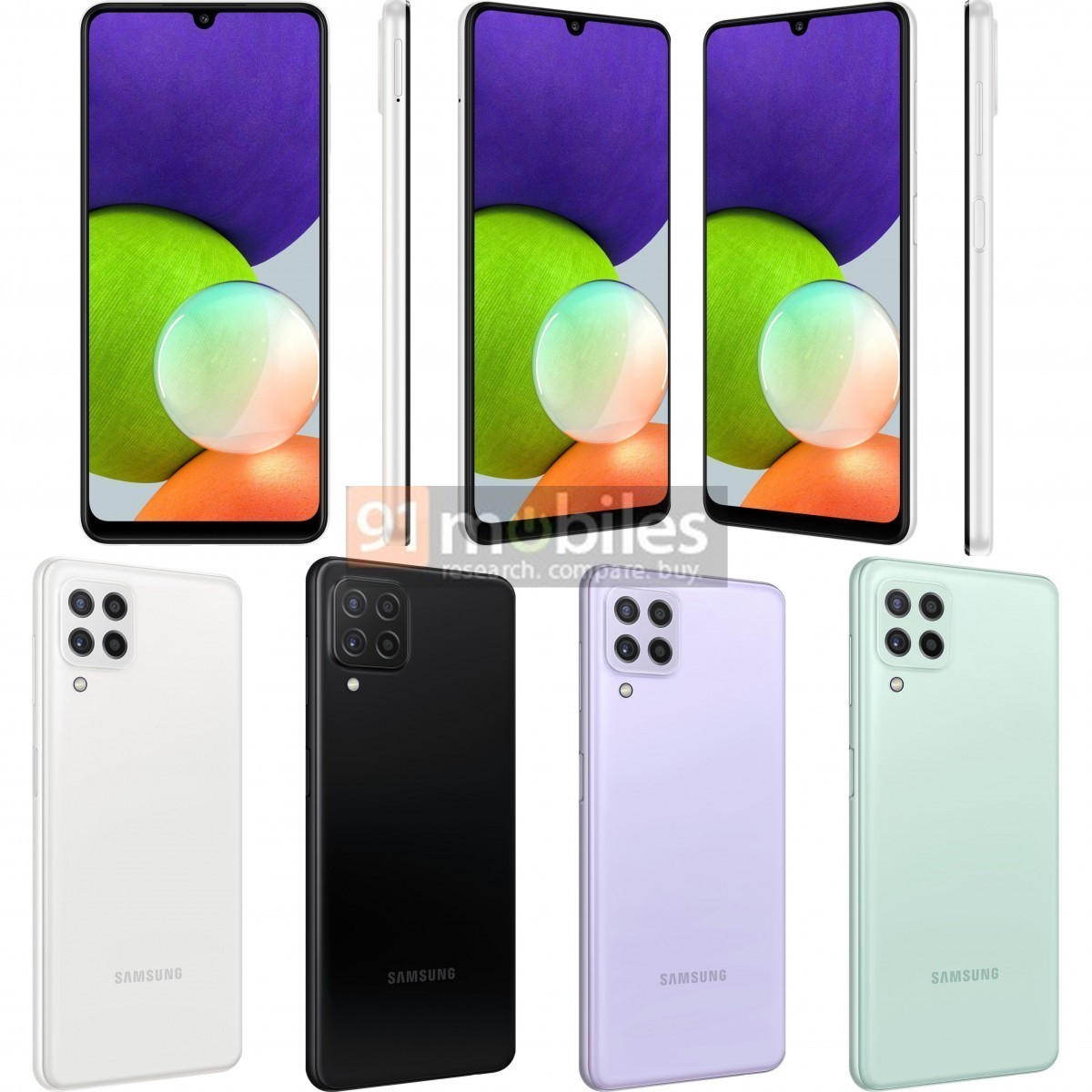 Samsung Galaxy A22 5G ve A22 4G görselleri ve özellikleri... - MaxiCep
